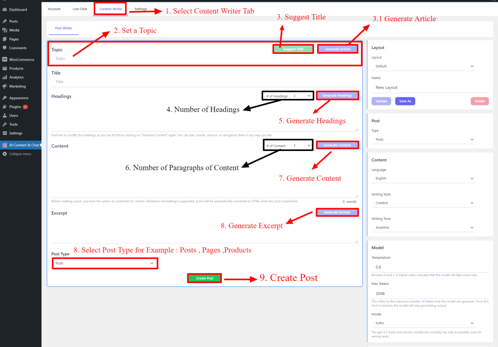 WordPress AI Content Writing with ChatGPT - Asana Plugins
